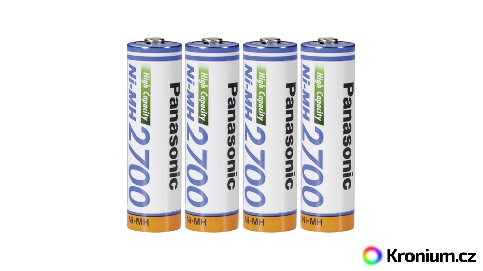 Panasonic 2700 mAh nabíjecí baterie AA NiMH 4ks - LED svítilny a ...
